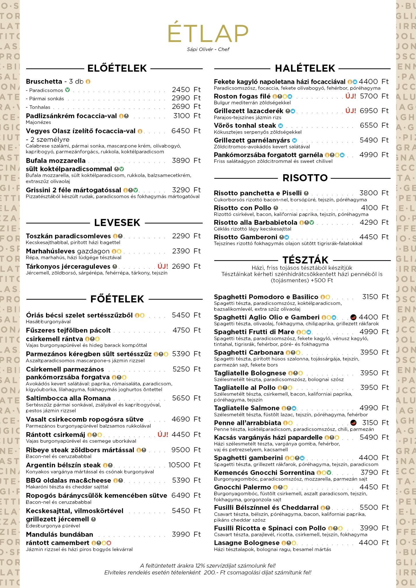 Étlap – Foods – Budaörs – Punto Cukrászdák